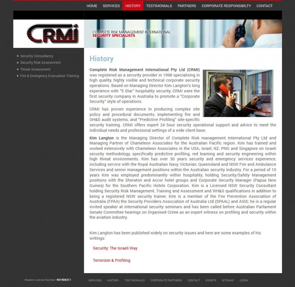Complete Risk Management International - Helpwise Website Development