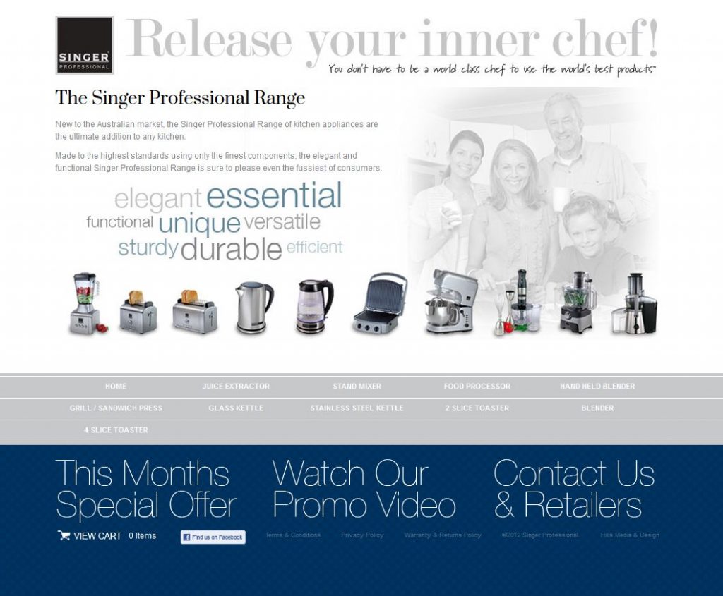 Singer Professional - Helpwise Website Development